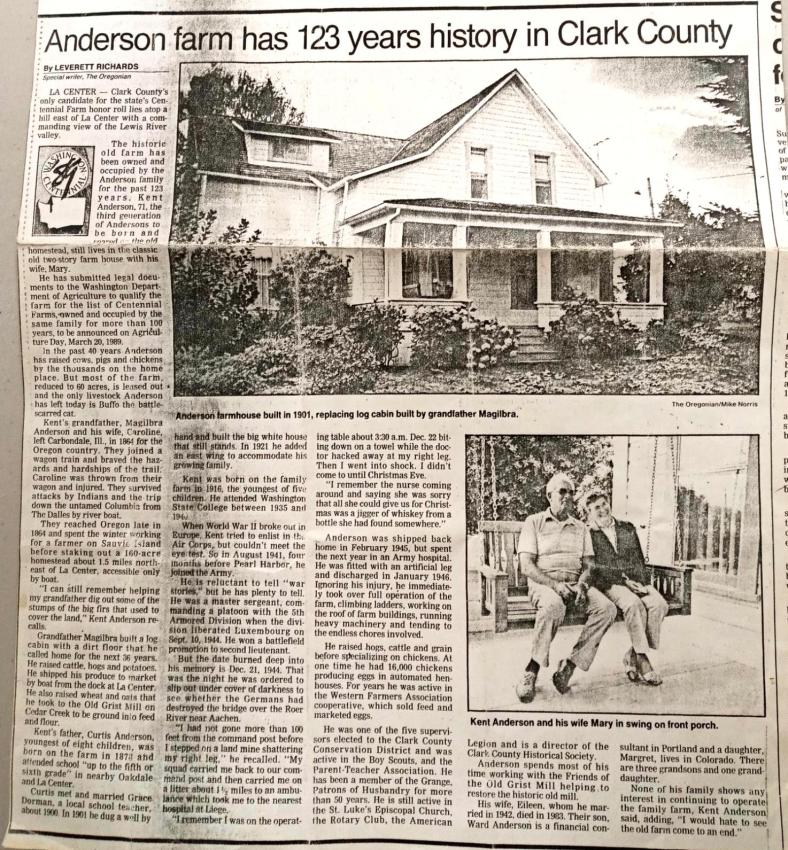 The Anderson Farm | La Center Historical Museum